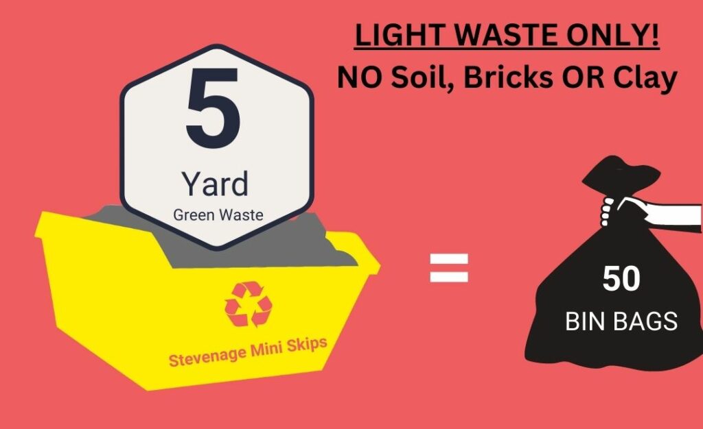 5 Yard Skip - Green Waste - Stevenage Mini Skips